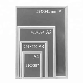 Hookei Various Size A0/a1/a2/a3/a4/a5/b1/b2 Black Wall Mounted Picture ...