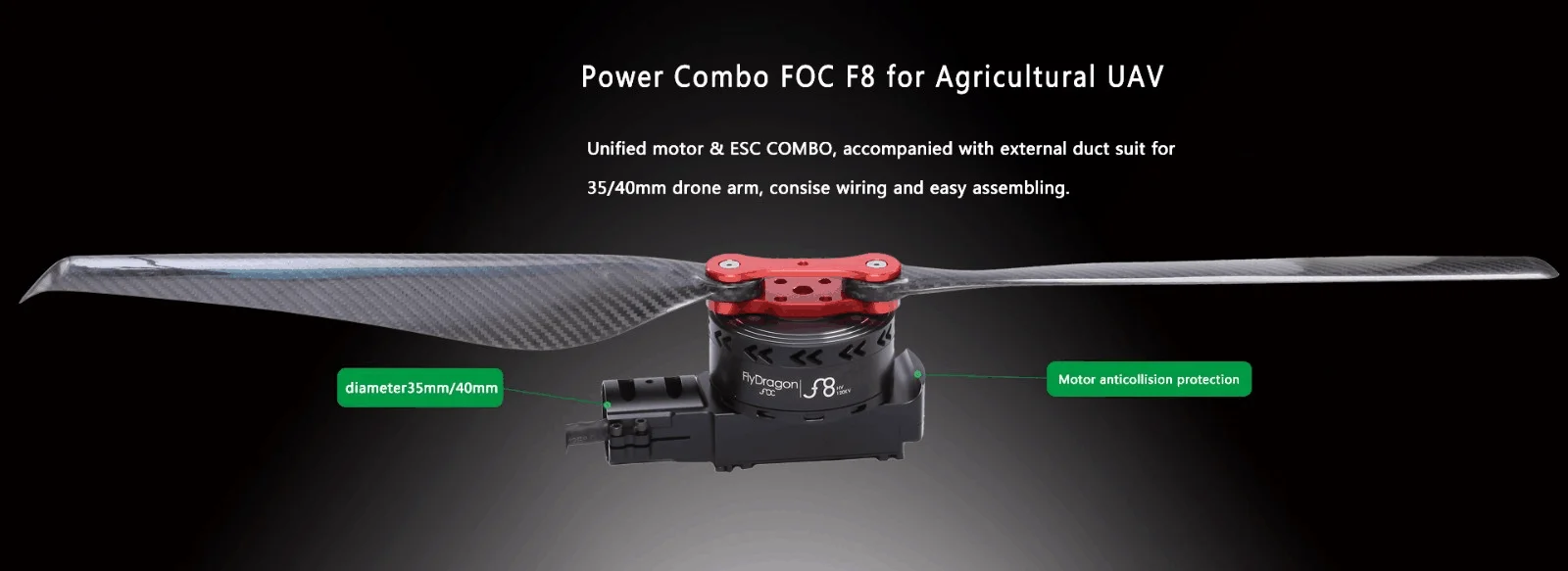 Flycolor Foc F8 5-12s High Thrust Power Motor Esc 3095 Folding ...