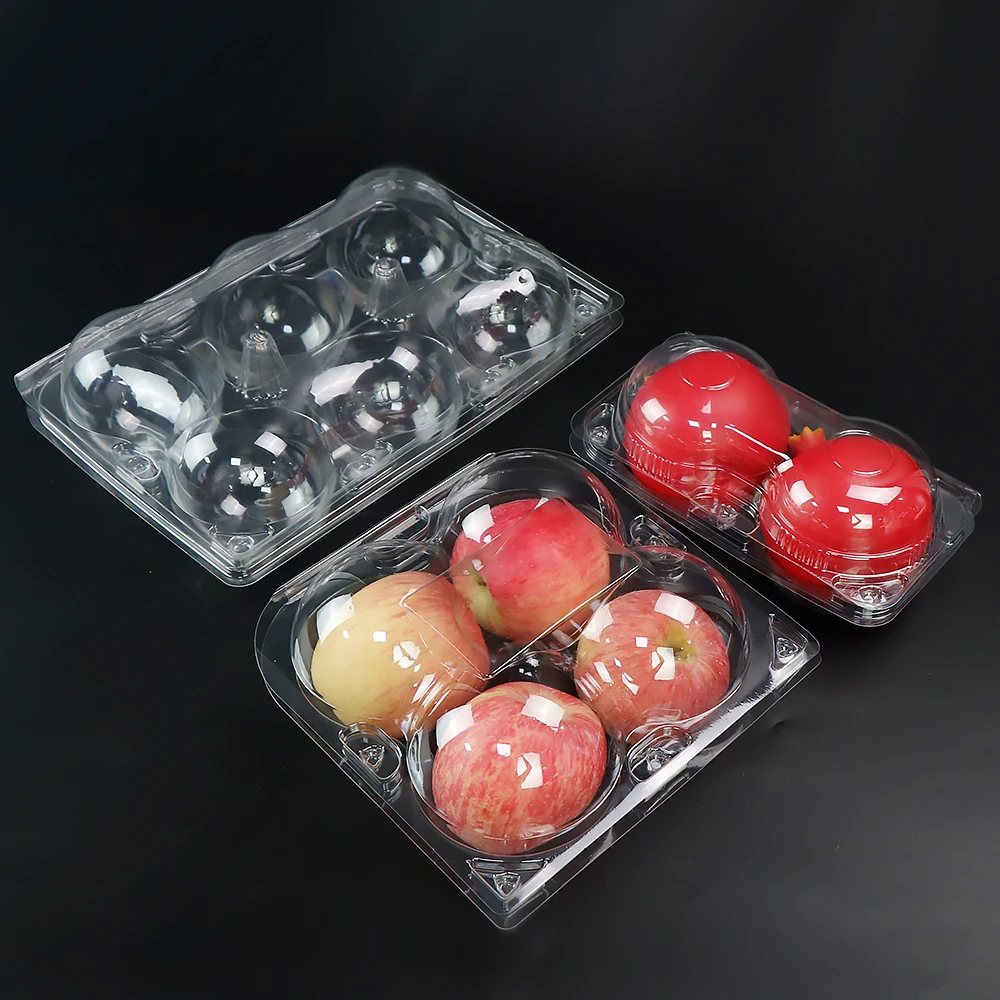 Plastic Fruit Packaging Apple Fresh Containers Thermoformed Clamshell ...