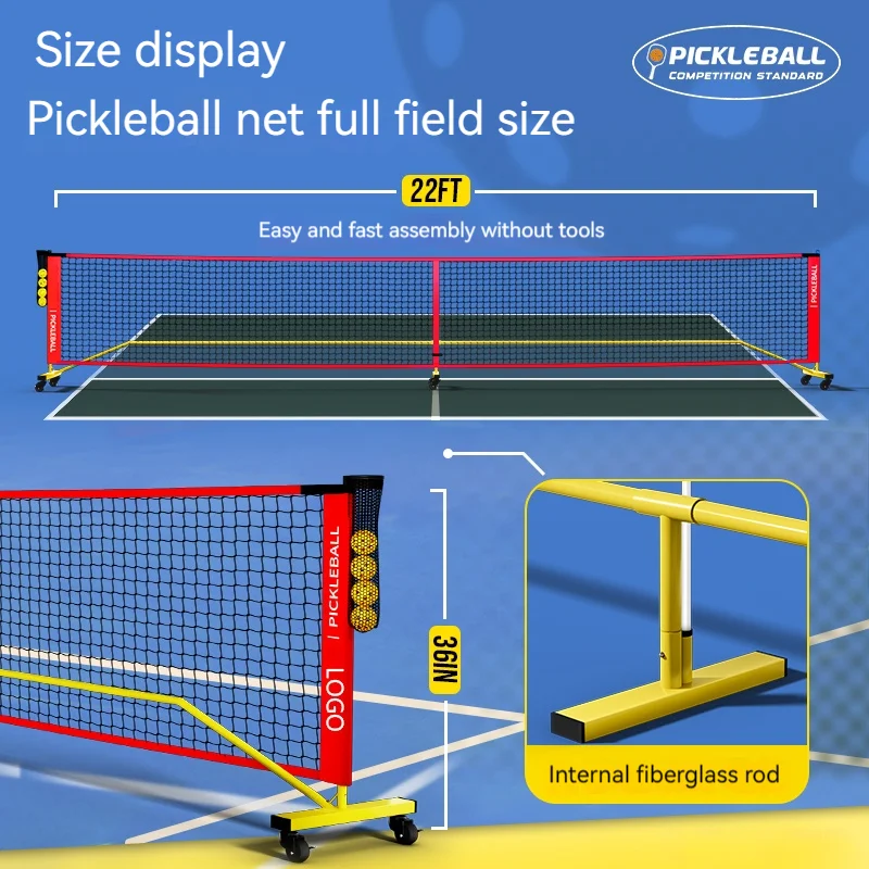 Customizable Logo Color Pickleball Net Indoor Outdoor Sports Portable ...