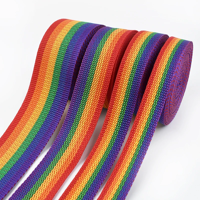 Custom Rainbow Pp Polypropylene Webbing For Luggage Belt Bag Packing ...