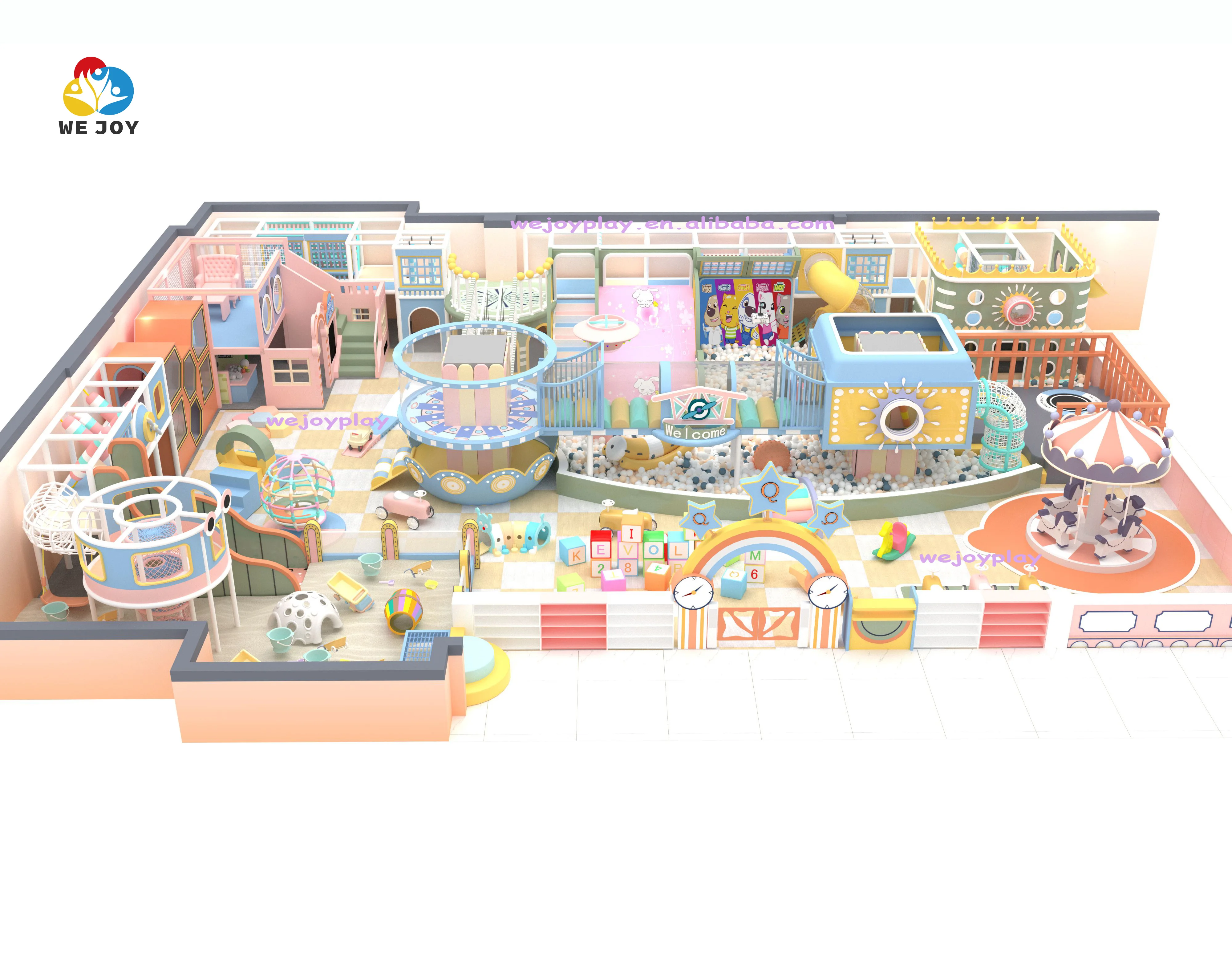 Wejoy Soft Indoor Playground Equipment - Mini Town Playhouse