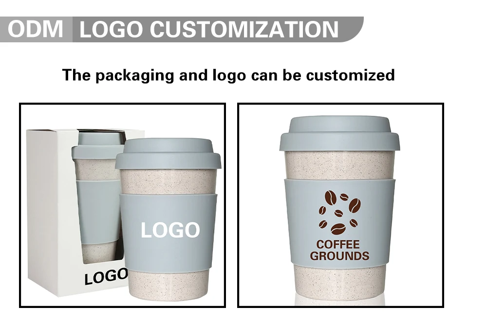 Customized Eco Biodegradable Reusable PLA Coffee Grounds Coffee Cup ...