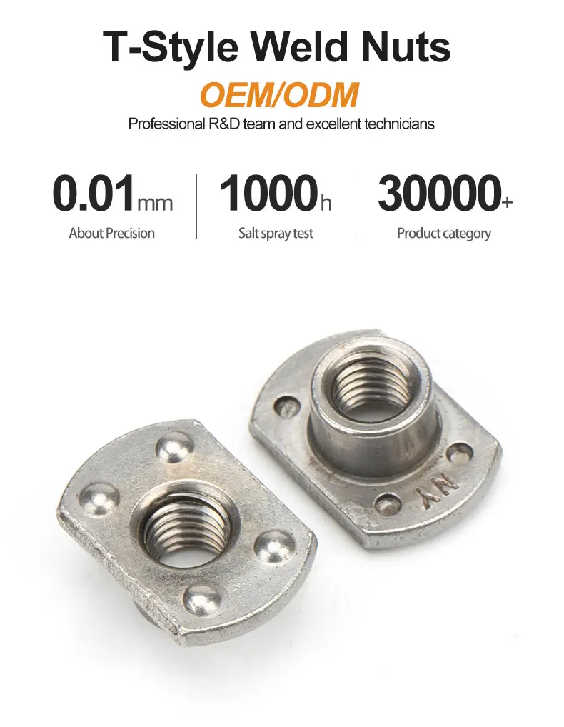 Stainless Steel Furniture Connector T Weld Nut M3 M6 M8 M10 T Type Nut ...