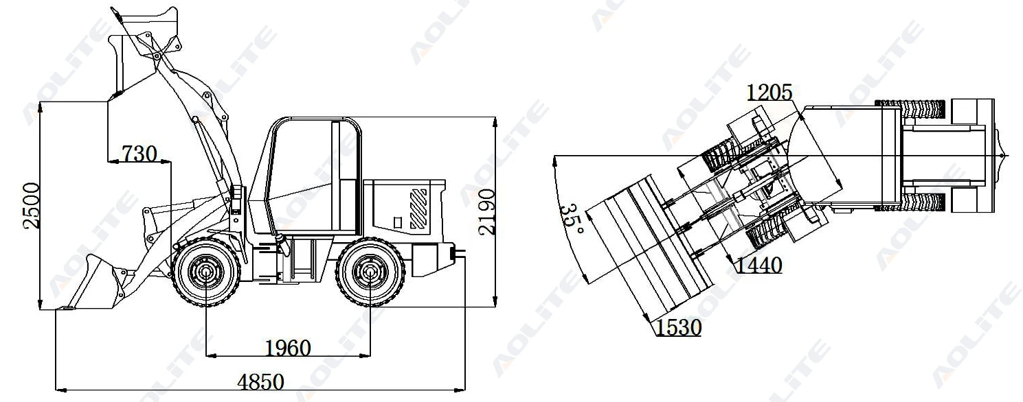 Aolite 916D 1ton Mini Wheel Loader - Versatile & Durable