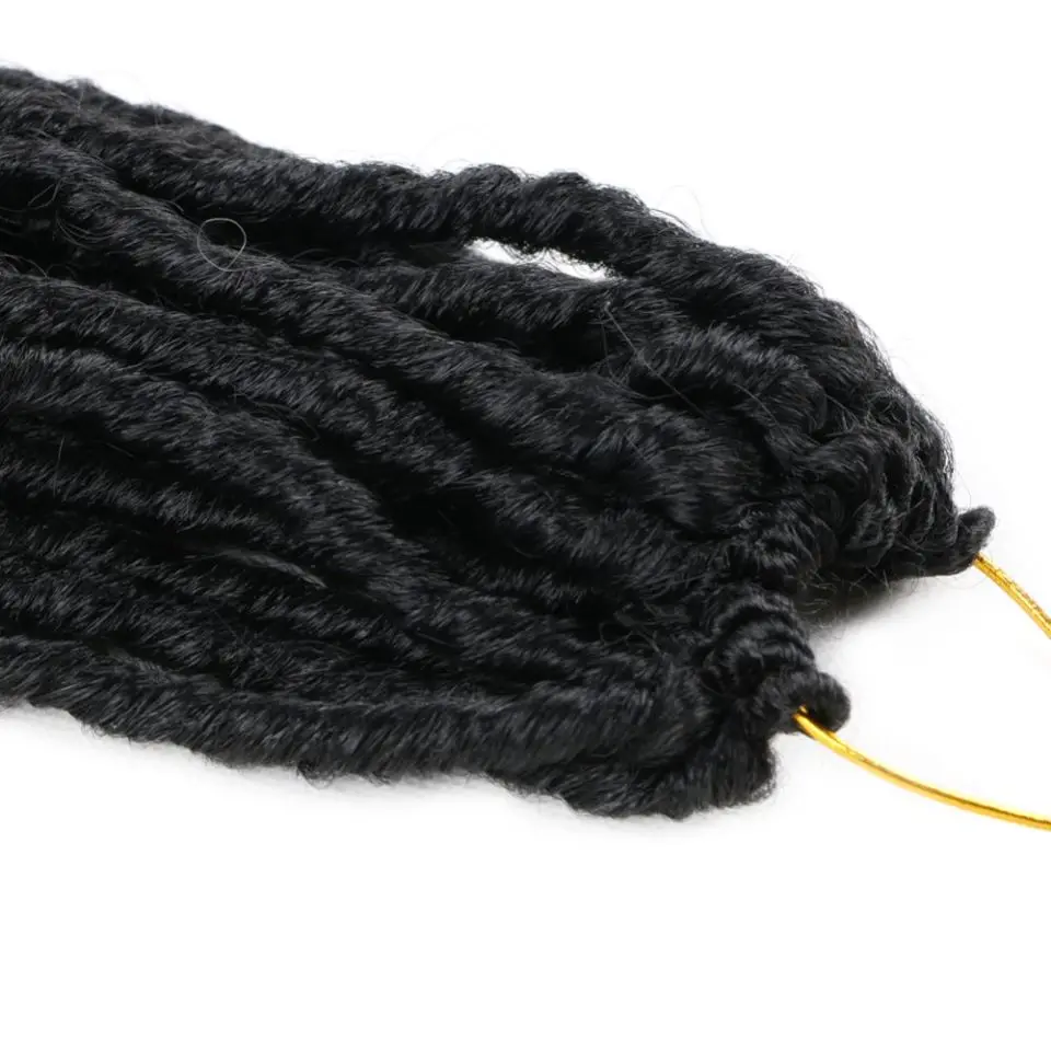 24inch New Pre-looped Deep Wave Fauxs Locs Nu Goddess Bohemian Crochet ...