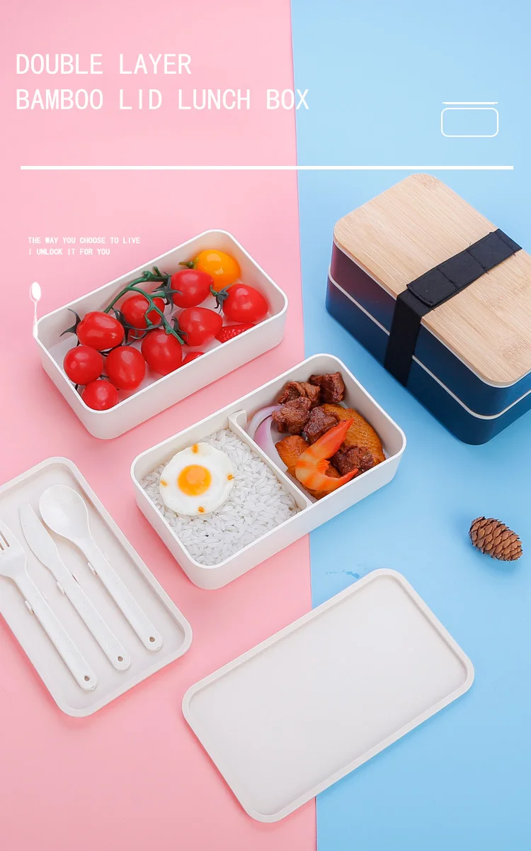 Customized Lunch Bento Box Single Double Layers Plastic Food Container ...