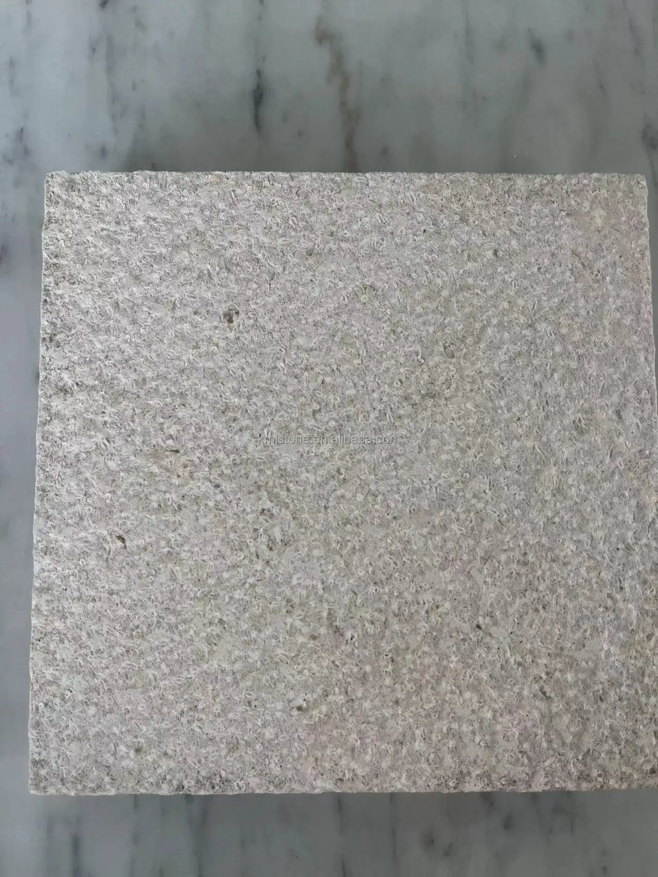 Sandblasted Villa Limestone Big Slab White Limestone Outdoor Wall ...