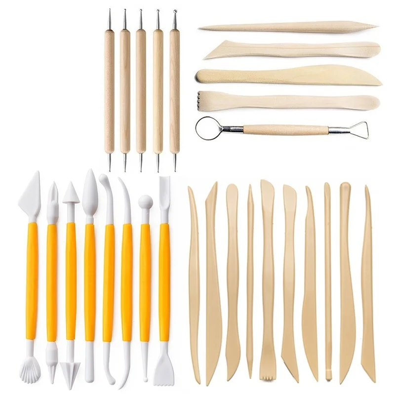28 Pieces Professional Art Clay Tool Kit Pottery Sculpting Modeling ...