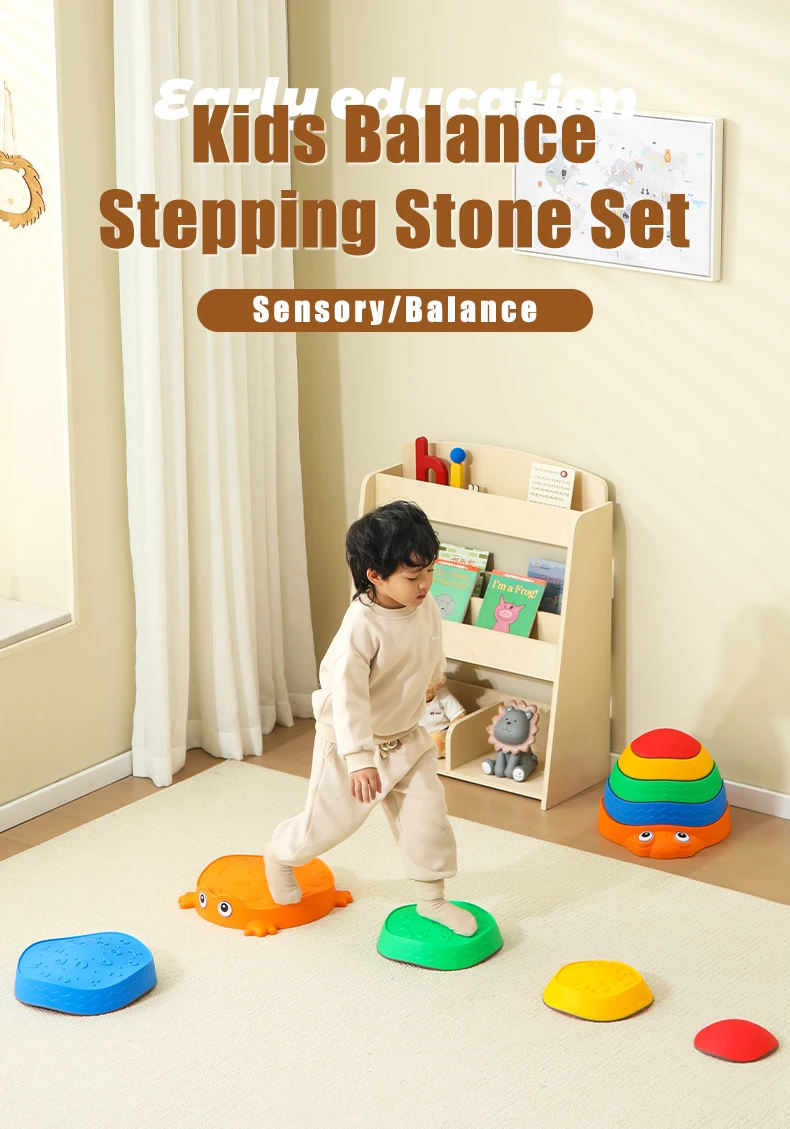 5pcs Non-Slip Plastic Balance Step Stones for Kids Sensory Educational ...
