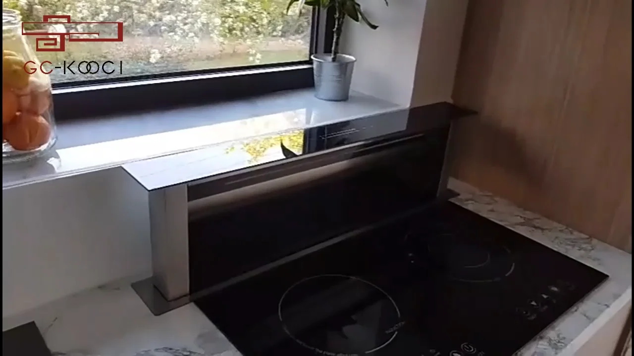 Built In Lifting Slim Range Hood Smoke Lampblack Machine Energy Saving ...
