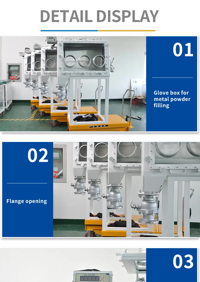 Inert Gas Glove Box Powder Packing Box With Hydraulic Trolley Sus304 ...