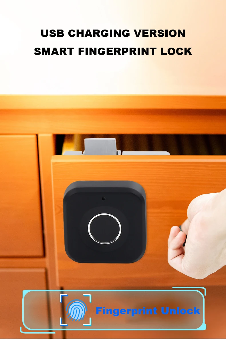 Biometric Electronic Zinc Alloy Smart Lock for Cabinets Digital Safety ...