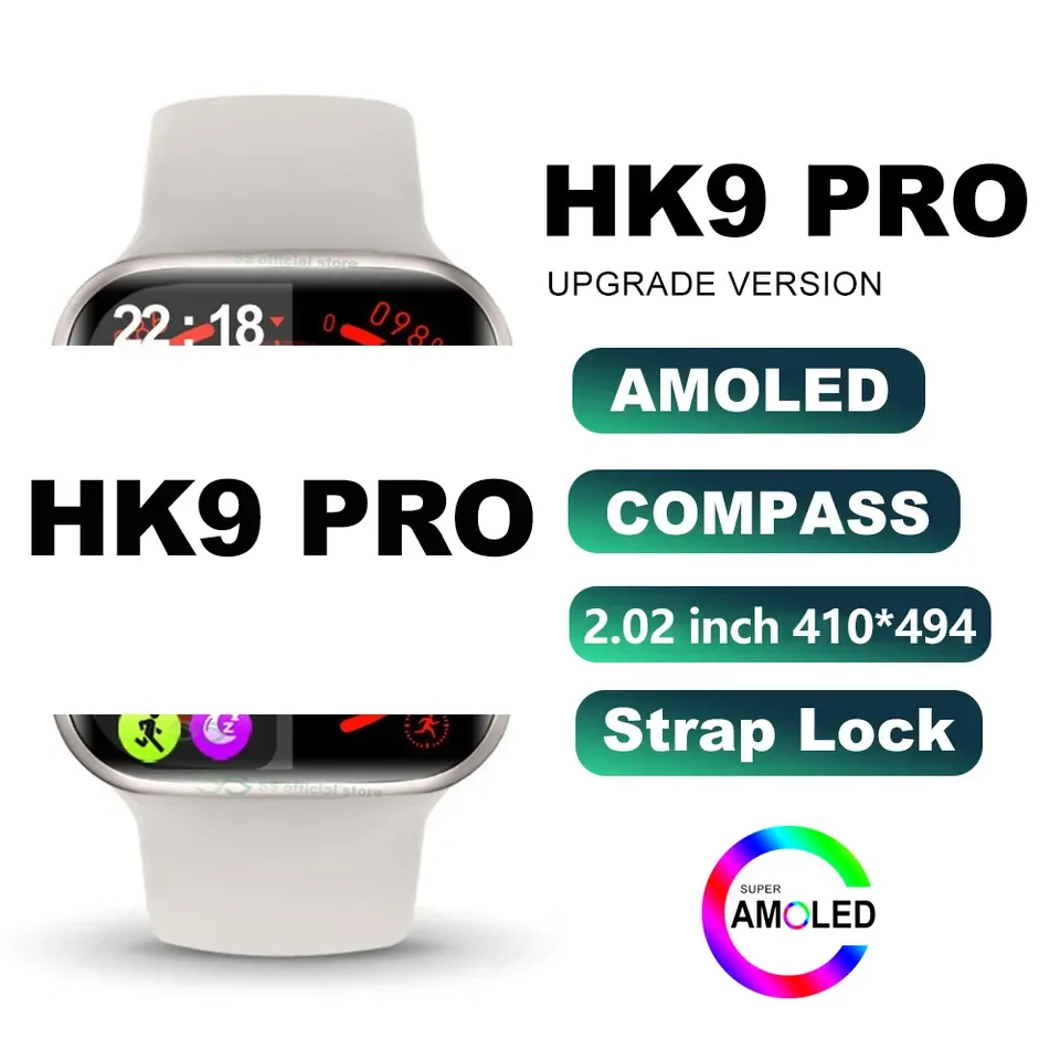 Hk9 Pro Smart Watch 2.02 Inch Touch Screen Watch Series 8 Hk9 Pro Wireless Charging Gps ...