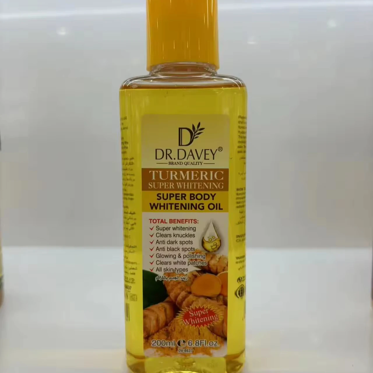 DR.DAVEY Turmeric Super Whitening Body Oil For Face and Skin| Alibaba.com