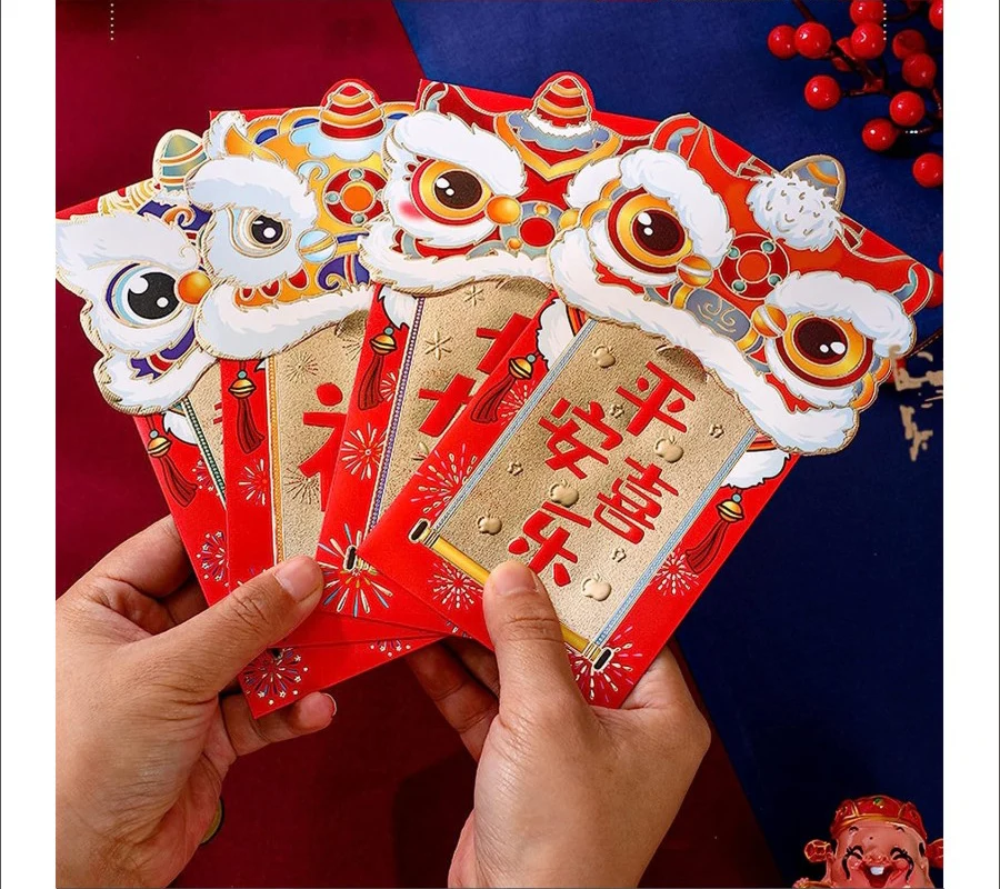 2024 Dragon Chinese New Year Custom Logo Luxury Hong Bao Red Packet ...