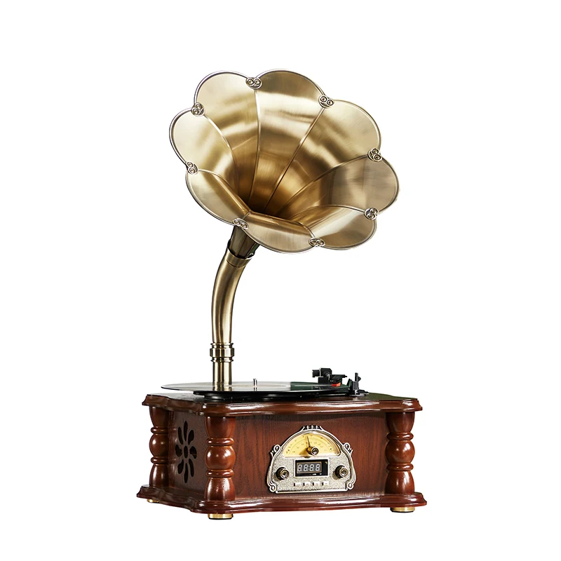 New Design wooden nostalgic phonograph nostalgia turntable player ...