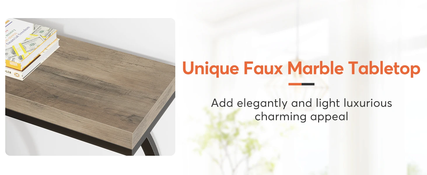 Tribesigns Modern Black & Grey Console Table for Hallway & Entryway - OEM