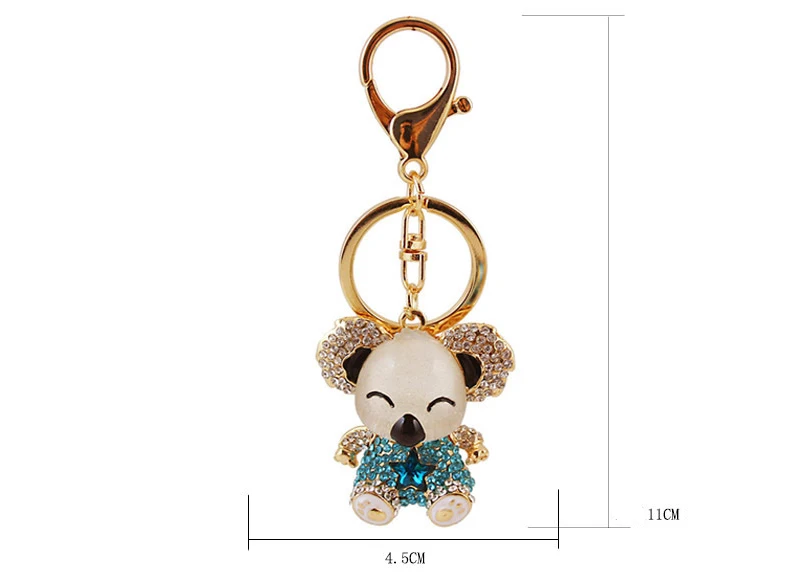 Metal Cute Bling Koala Luxury Keychain Key Chain Key Ring Keyring Gift ...