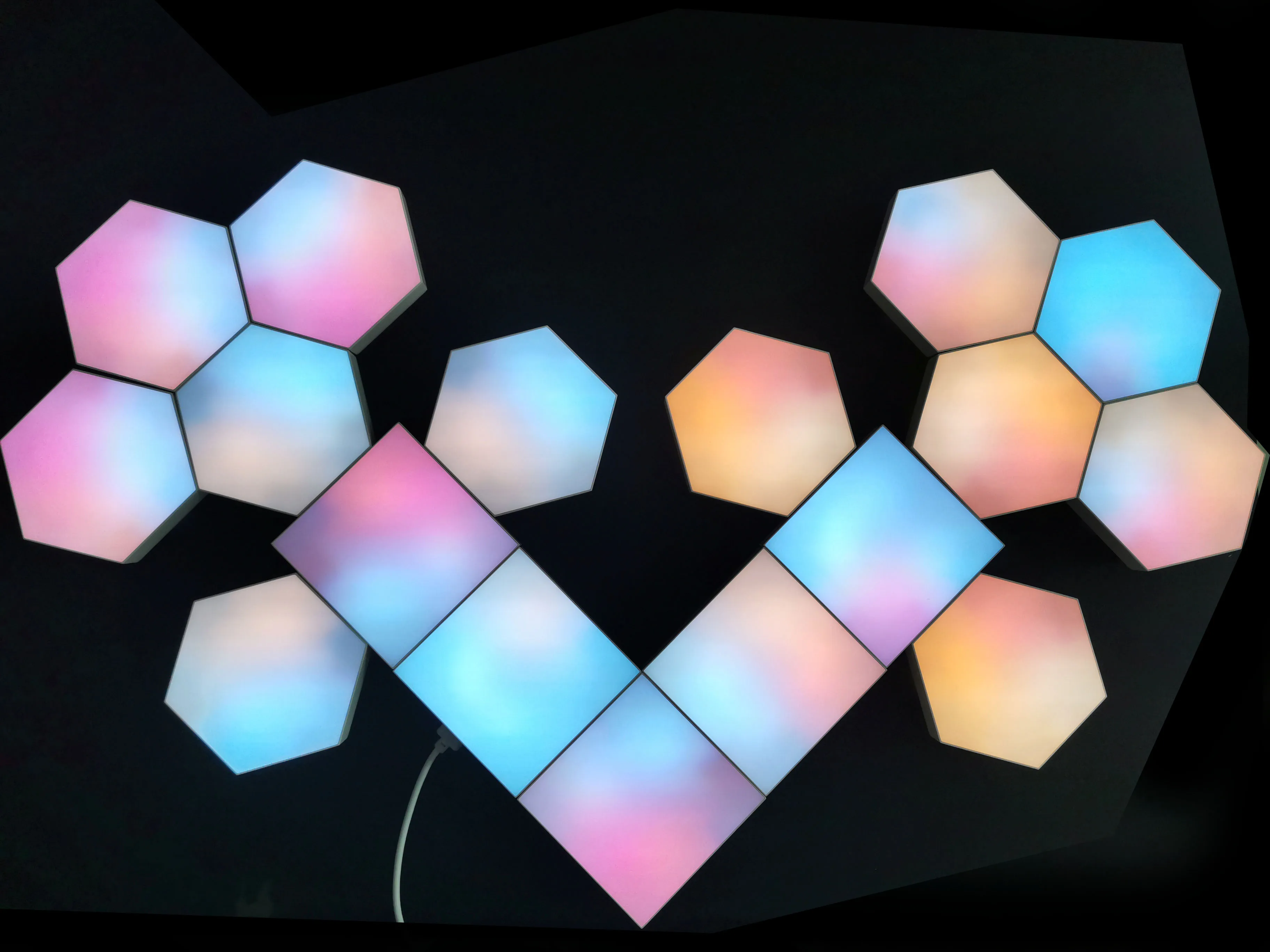 RGB Quantum Light Smart Hexagon Lights Led Hexagonal Modular Lighting ...