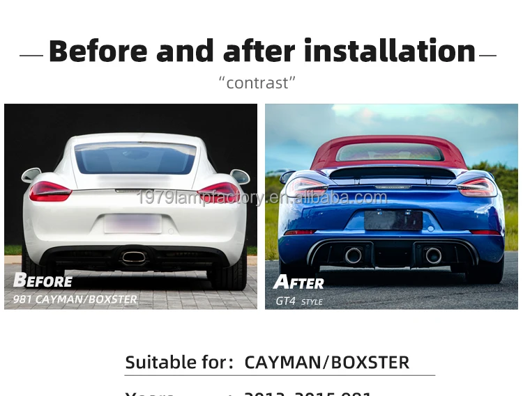 Porsche Cayman Boxster Rear Spoiler Wing Body Kit - GT4RS Upgrade