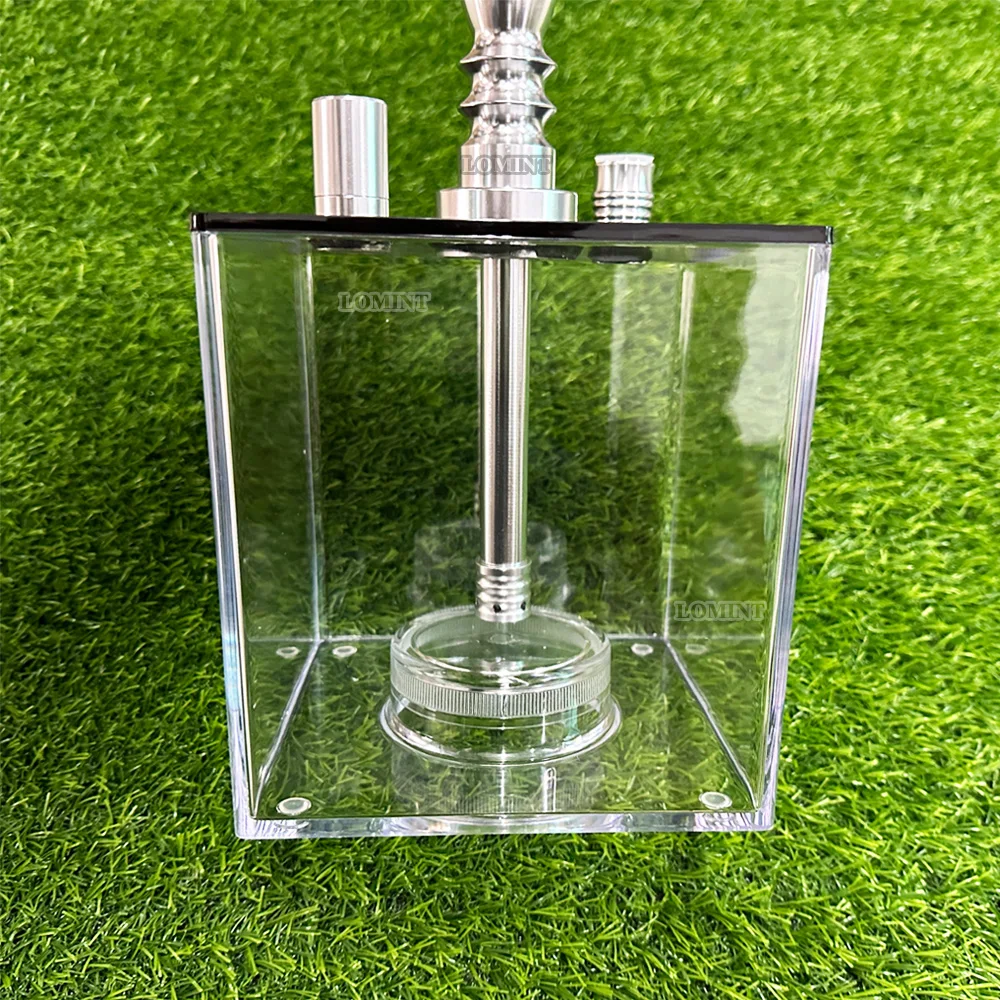 Clear Transparent Square Hookah Acrylic Shisha Set