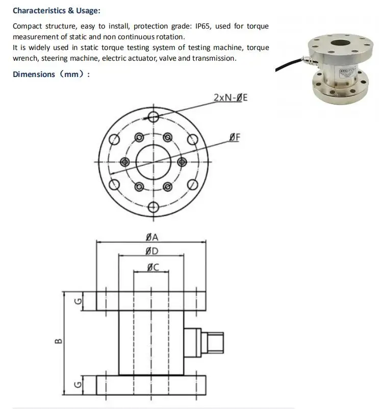Static Torque Force Sensor - Precision and Reliability
