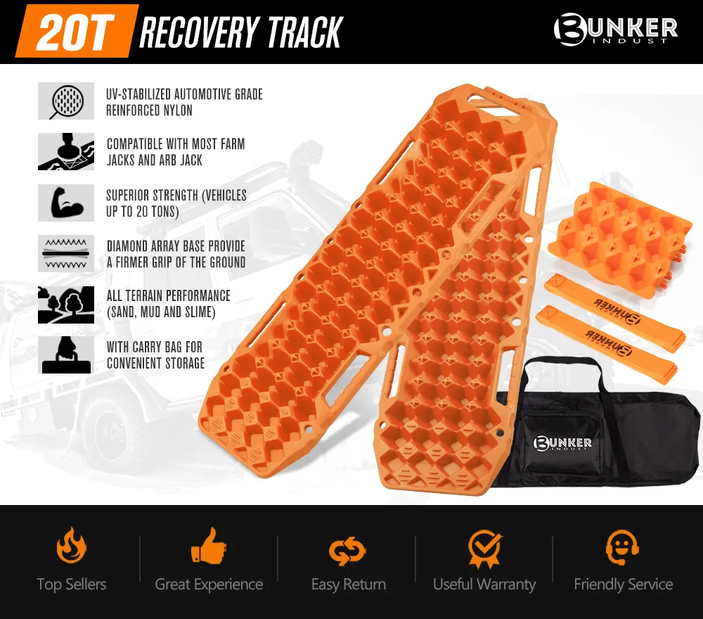 Bunker Indust 20t Nylon Rubber 2m Over-long Car Accessories Snow 4x4 ...