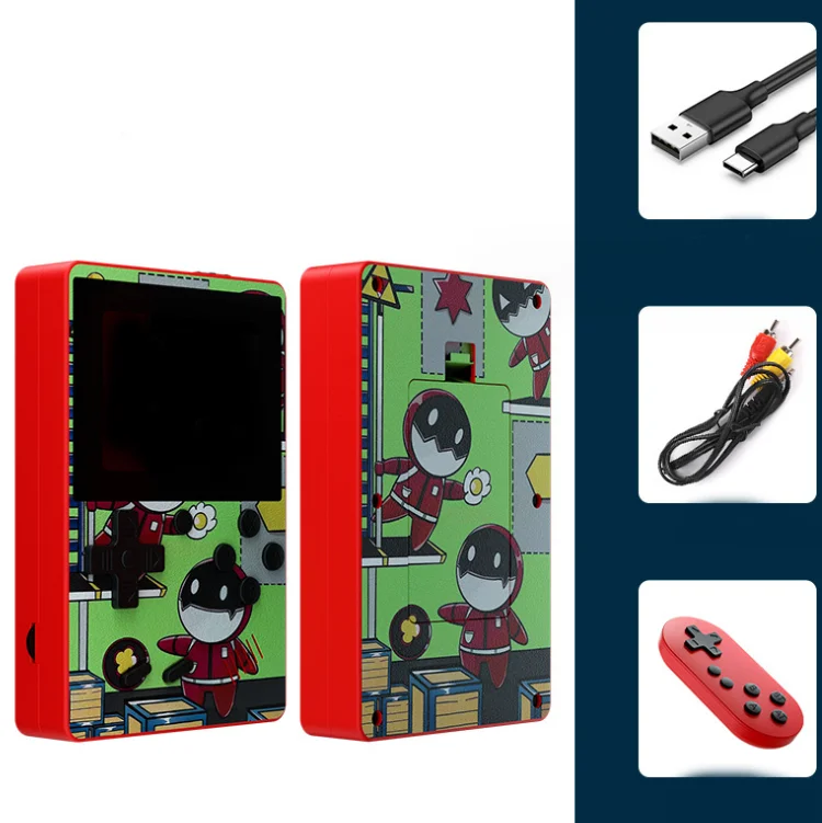X50 Game Console 500 In 1 Single Double Handheld Game Players Macaron ...
