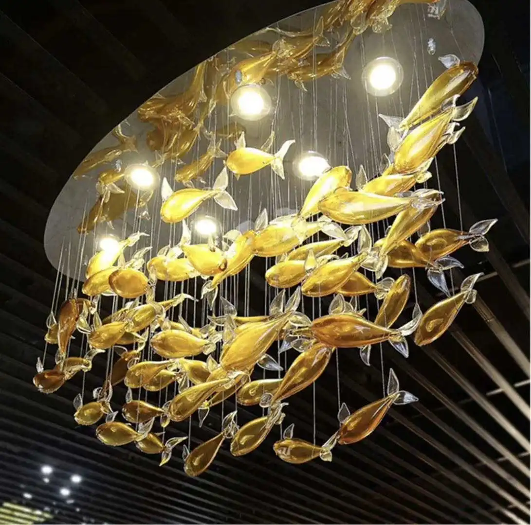 Hand Blown Murano Glass Chandelier - Customizable Sizes