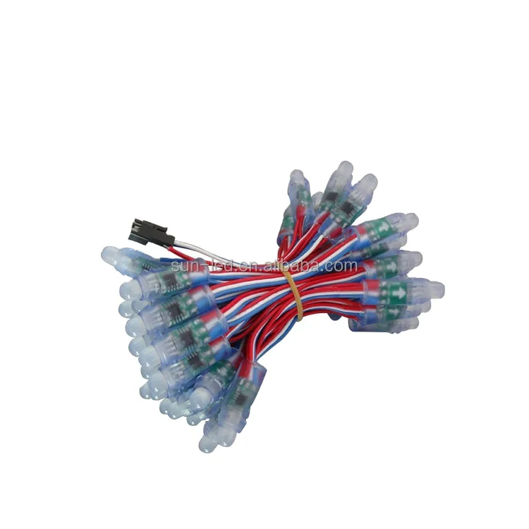 12mm 9mm Rgb Bullet Led Pixel Lights Ip68 Waterproof Dc5v Single String ...