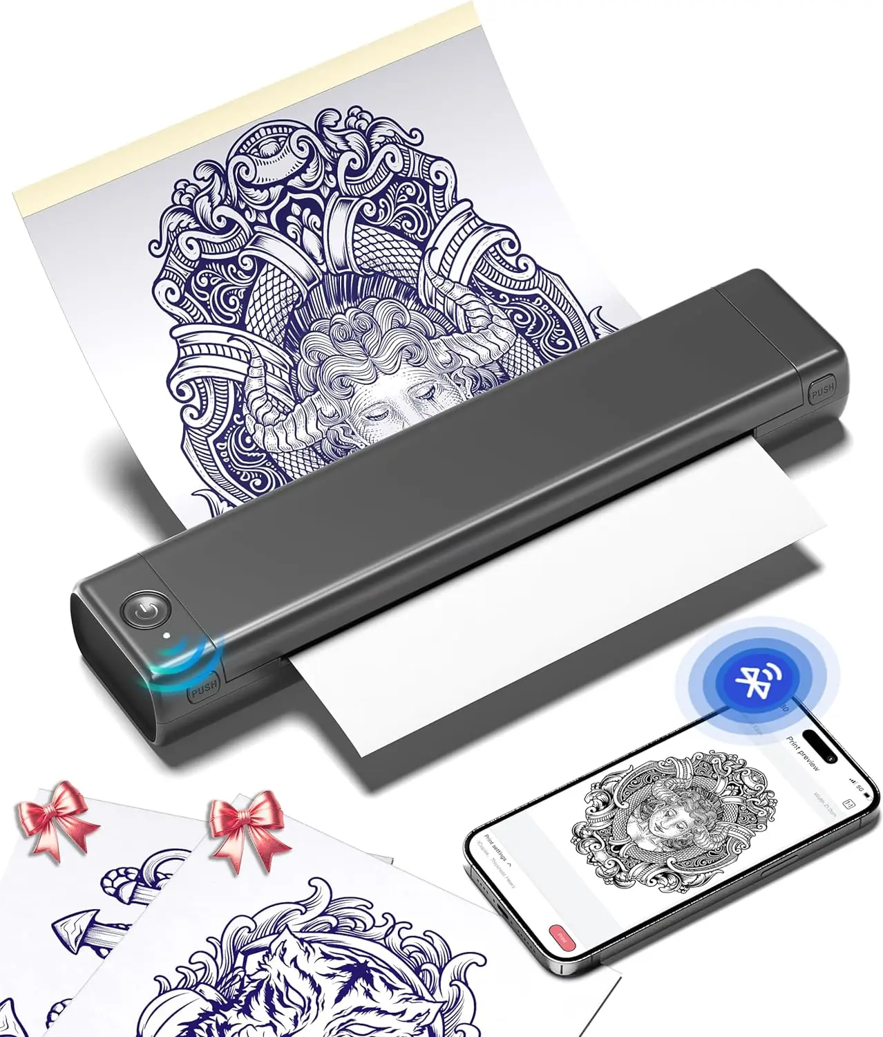Phomemo M08F A4 Temporary Tattoo Printer Thermal Stencil Printer ...