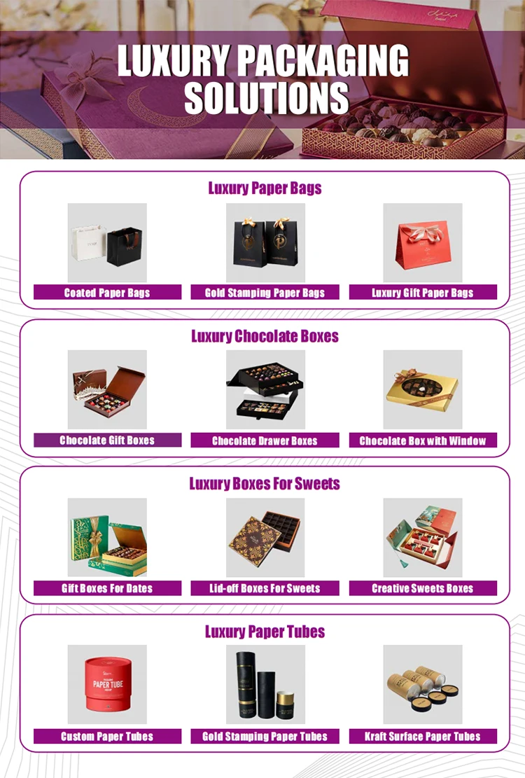 Custom Empty Chocolate Bonbon Boxes Middle Eastern White Luxury ...