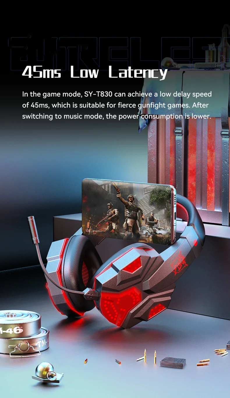 SY-T830 RGB Cat Ear Children Wireless Noise Cancelling Audifonos Led ...