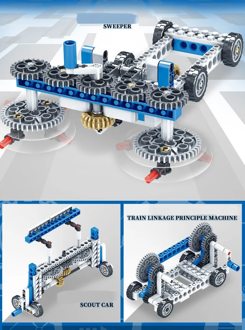 3 in 1 Mechanical Gear Technical Building Blocks for STEM