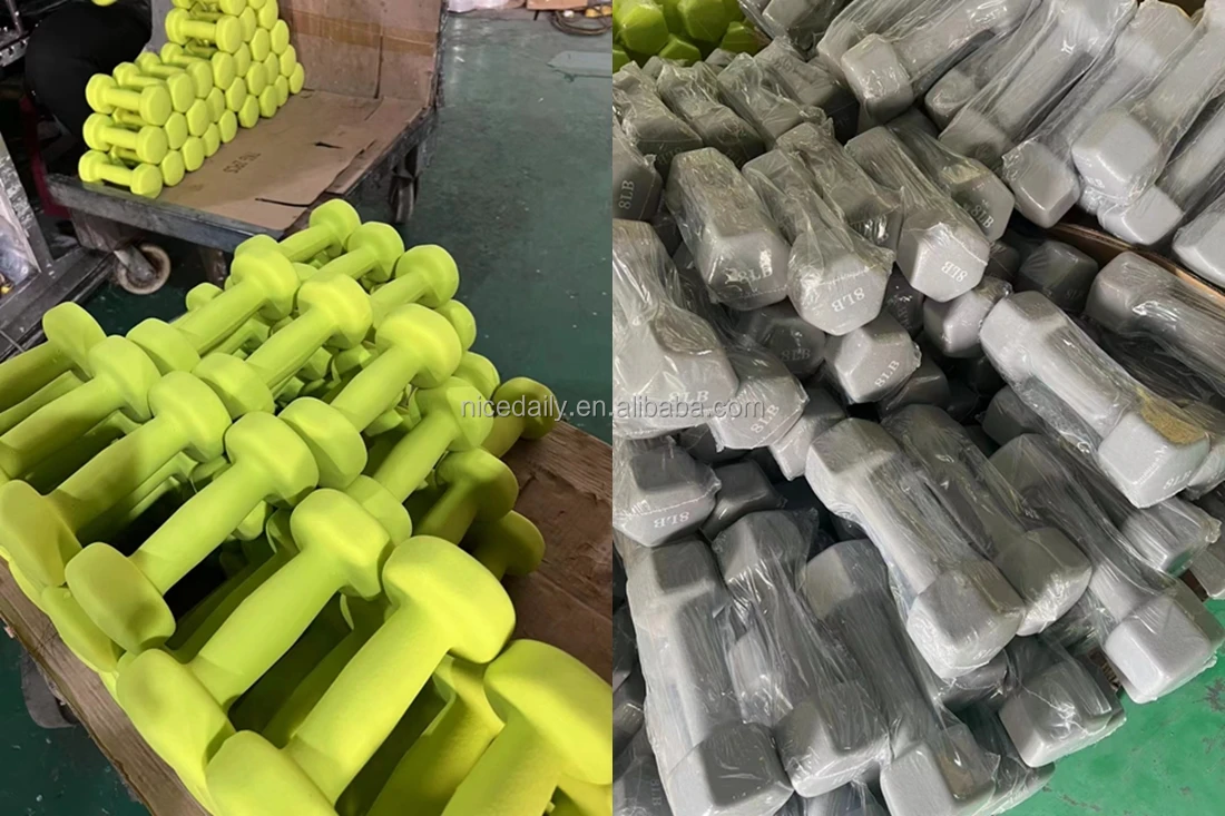 Gym Fitness 1kg 2kg 3kg 4kg Custom Weights Colored Pvc Coated Dumbbells ...