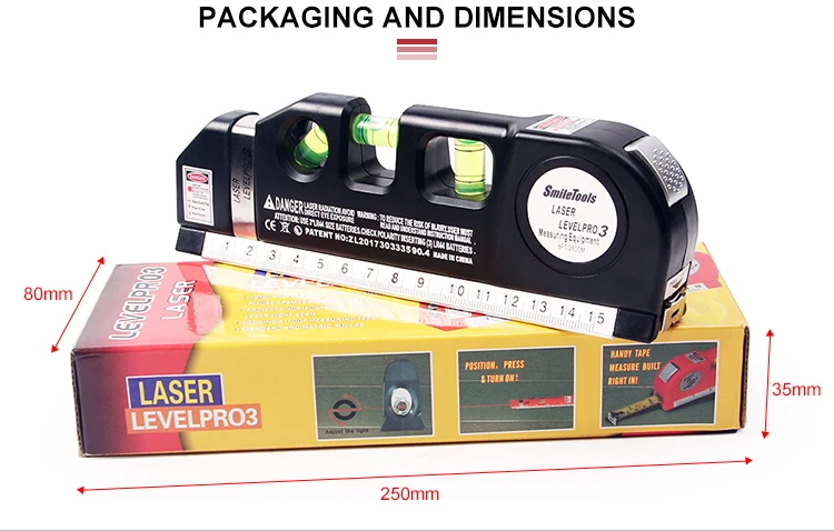 Scale Vertical 8ft Aligner Standard And Metric Ruler Multipurpose Level ...