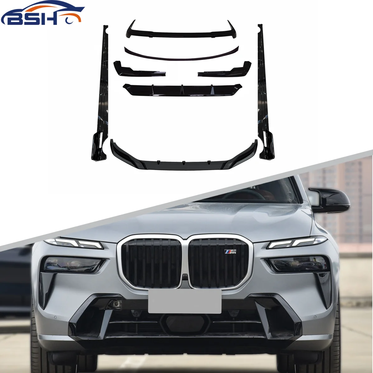 Car Accessories Facelift Bodykit Full Body Kit For Bmw G07 Lci X7 Black ...