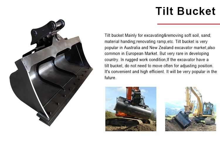 Komatsu 1 to 30 Ton Excavator Rotating Bucket Tilt Attachment - OEM