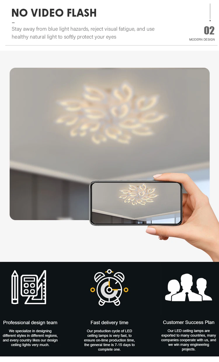 High Lumen Surface Mounted Acrylic LED Ceiling Lights