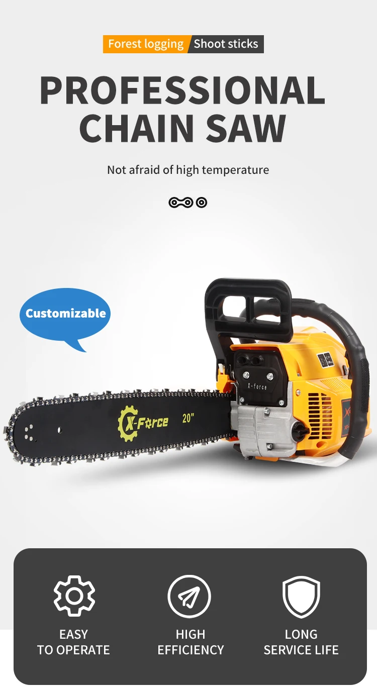 58cc Gasoline Chainsaw - Efficient Wood Cutting Tool