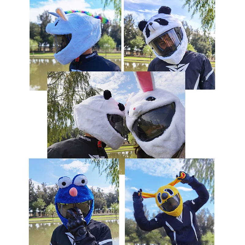 High Quality Smile Cute Cartoon Helmet Covers Motorcycle For Adults ...