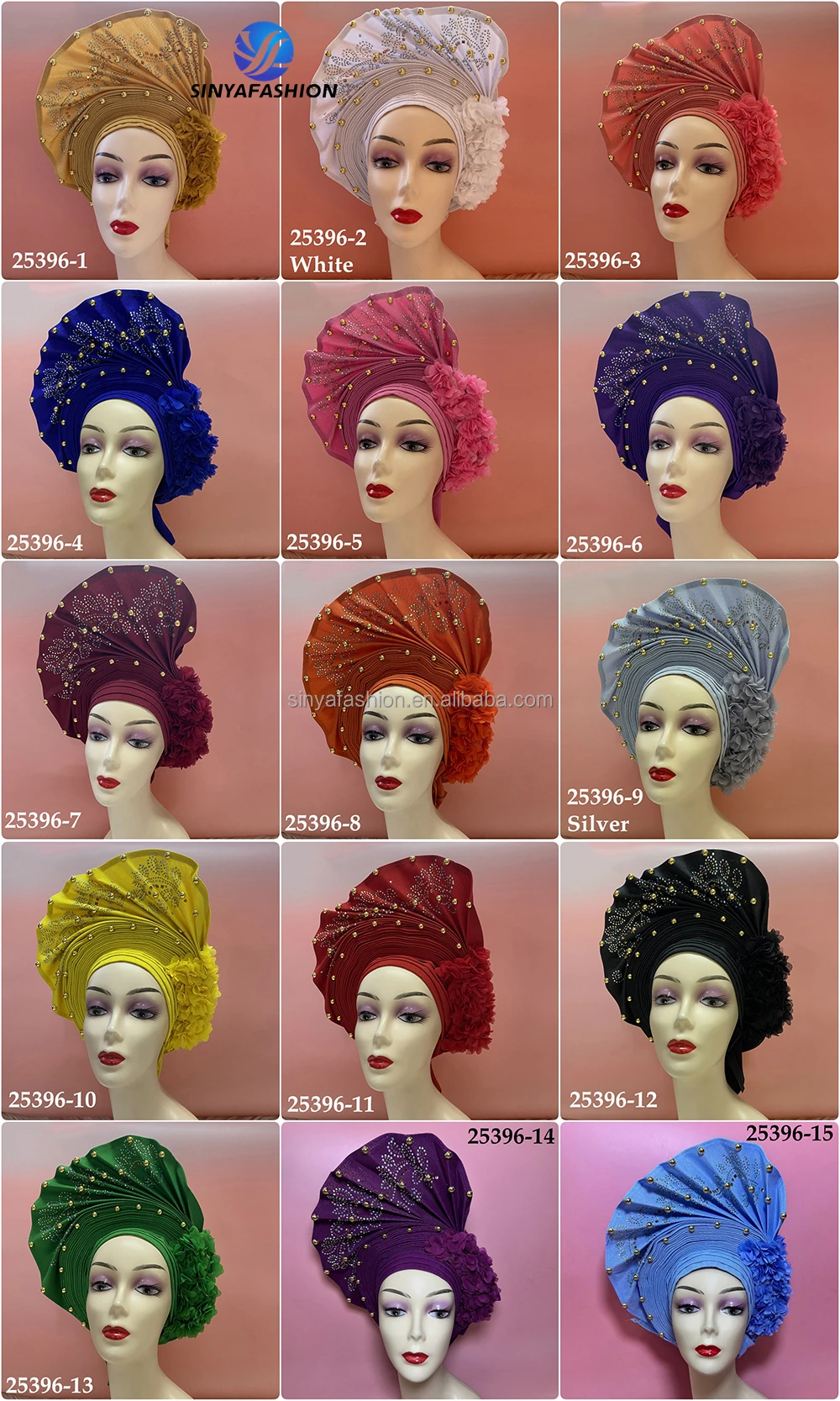 Sinya Royal Blue Nigerian Aso Oke Headtie For Group High Quality ...