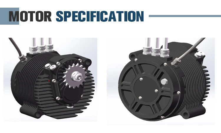 SOTION Dc Motor FW03 72v 12kw - High Rotational Speed Motor