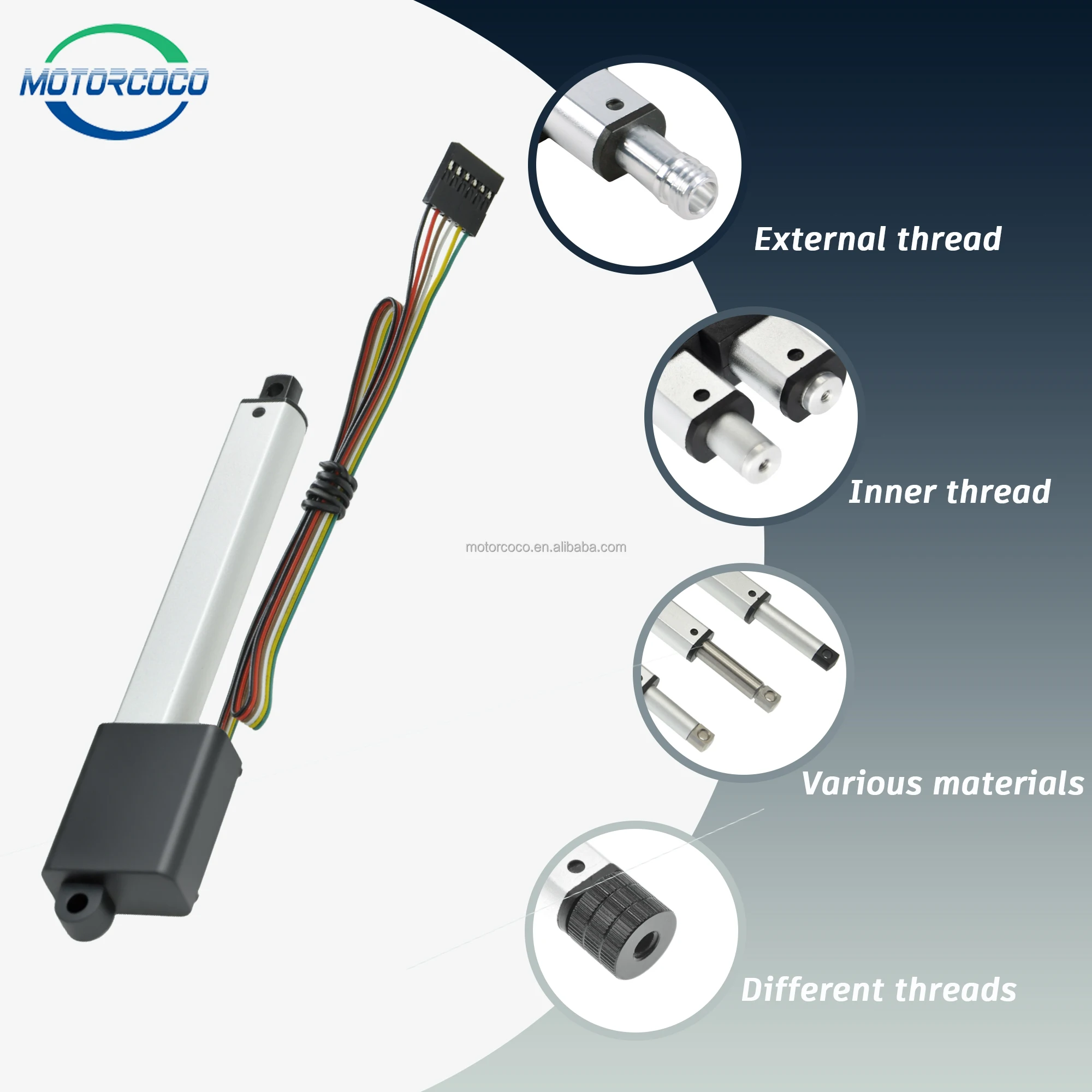 Micro Compact 12VDC Linear Actuator with Hall Effect Sensor Feedback ...