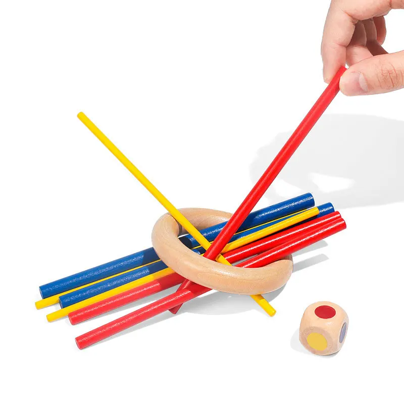 Montessori Children Table Pick Up Sticks Game Colorful Wooden Sticks ...