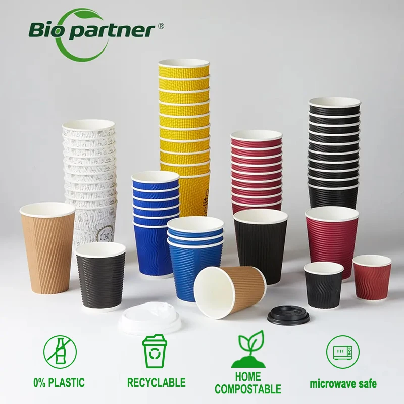 Factory Natural Plastic Free Natural Disposable Paper Cup Water Based ...