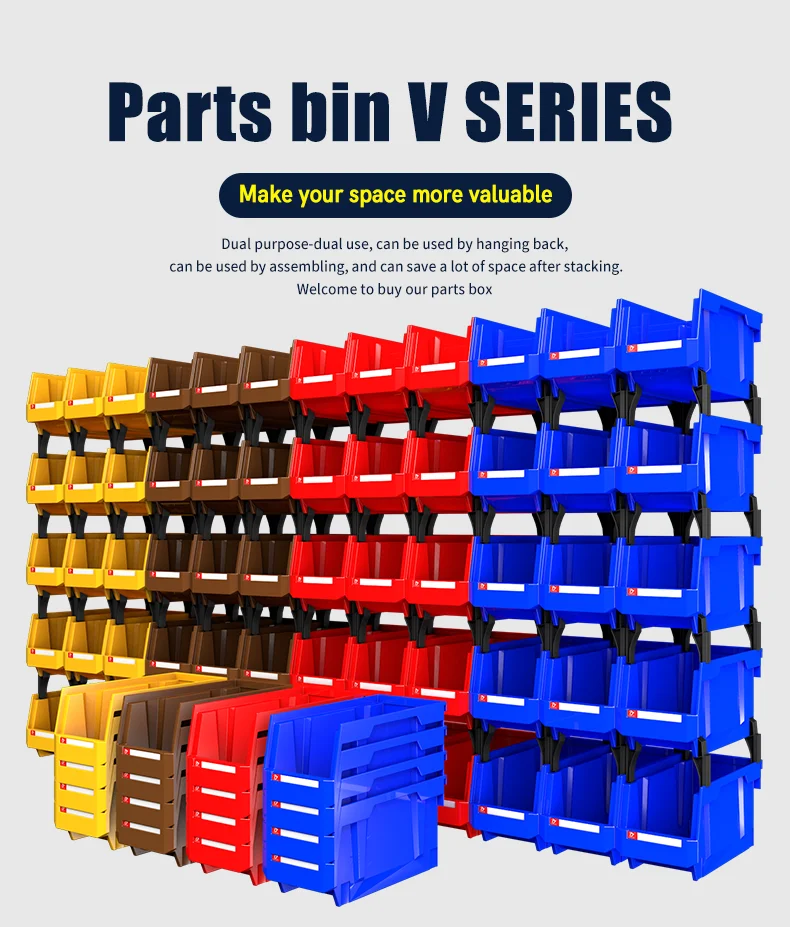 Warehouse Nestable Stackable Plastic Spare Parts Storage Bin - Buy ...