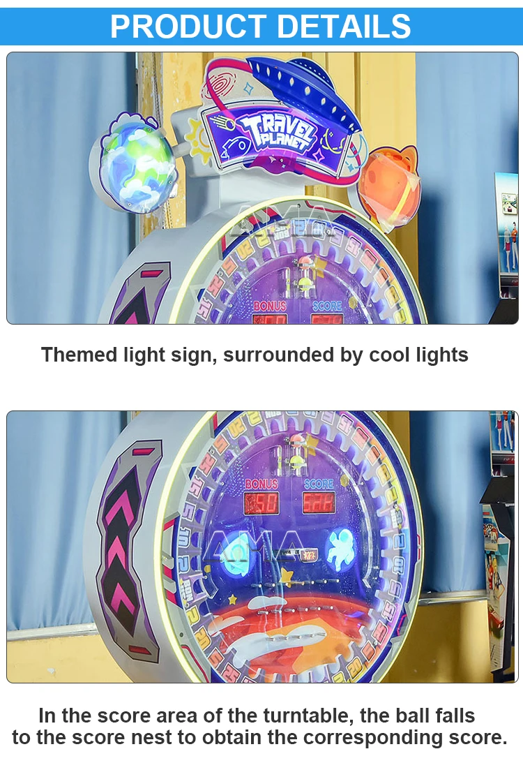 Coin-Operated Wandering Planet Big Turntable Lottery Redemption Arcade ...