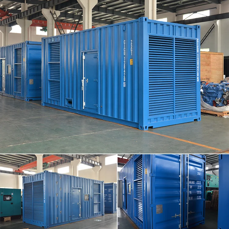 Asynchronous Motor 3 Phase 700 Kw Containerized 900kva Diesel Generator ...
